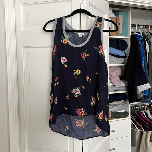 Splendid | Tops | Splendid La Navy Floral Tank | Poshmark